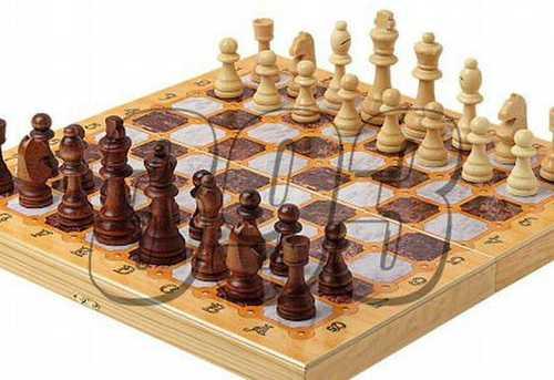 Шахматы, нарды, шашки Мраморные (средние) (43537)