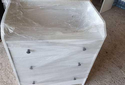 Комод с 3 ящиками - IKEA hauga, 70x84 см, белый ха