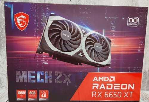 MSI AMD Radeon RX 6650 XT mech 2x OC 8Gb. Новая