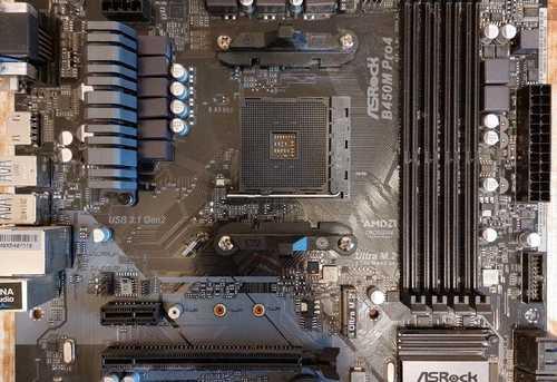 Материнская плата asrock b450m pro4