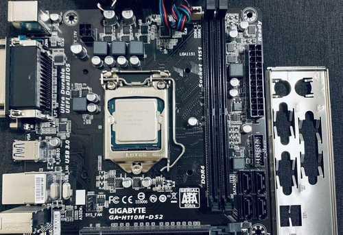 Связка Gigabyte ga-h110m-ds2+ i3 6100+ кулер