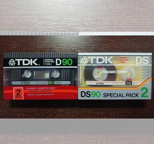 Аудиокассеты TDK D90 и DS 90