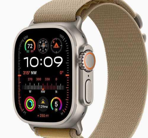 Смарт-часы Apple Watch Ultra 2 (2024), 49, Natural Titanium, Alpine Loop, Titan (L)