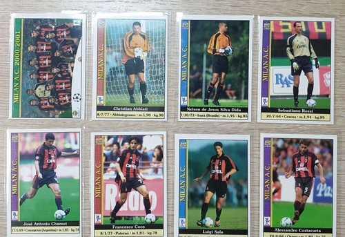 21 карточка фк "Милан", коллекция Calcio 2000-2001
