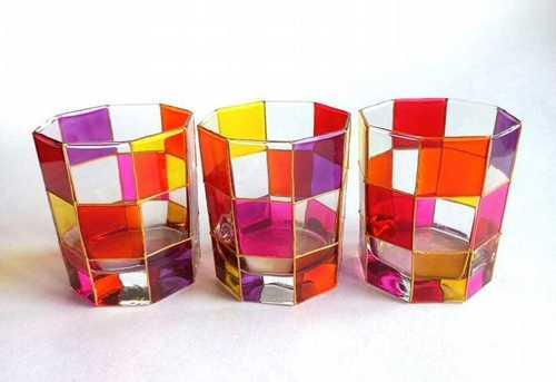 Стаканы для виски из цветного стекла
