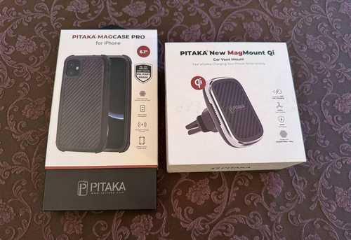 Чехол и зарядка Pitaka для iPhone 11, 11 Pro