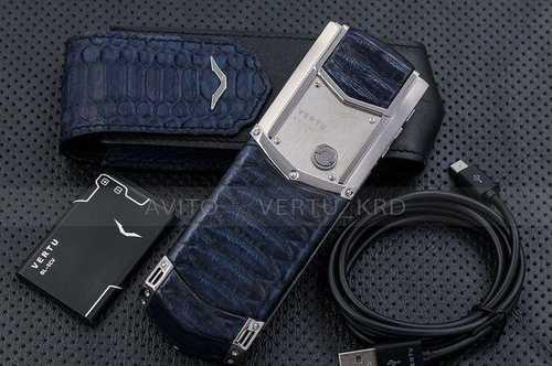 Vertu Signature S Design Steel Dark Blue Pithon