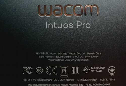 Графический планшет wacom Intuos Pro PTH 860