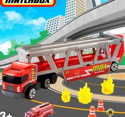 Mattel Matchbox Пожарный тягач-2 машины комплектом