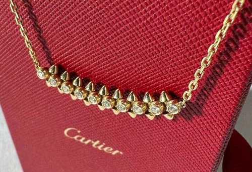 Золотое колье Clach de Cartier с бриллиантами
