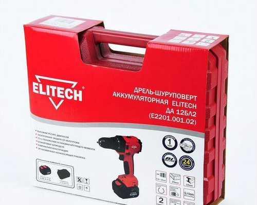 Шуруповерт бесщеточная elitech да 12бл2