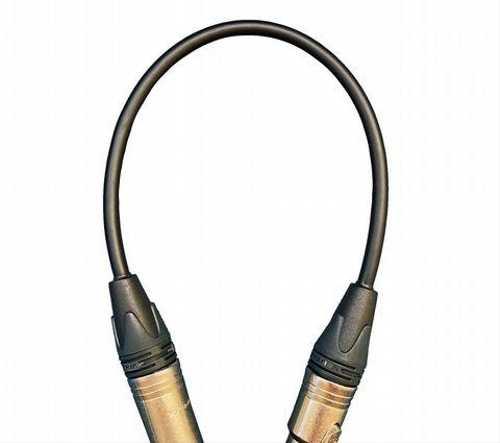 Кабель микрофонный GS-PRO xlr3f-xlr3m (black) 0,35