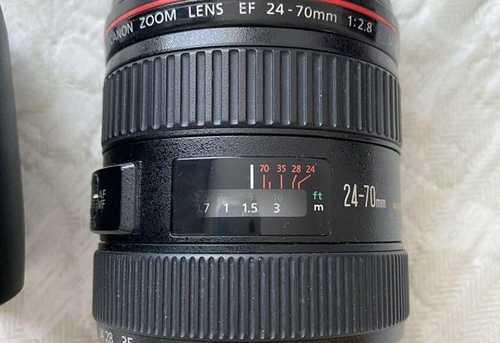 Объектив Canon zoom lens EF 24-70 mm 2.8 l usm