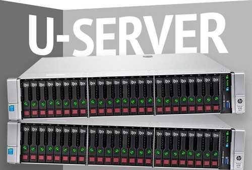 Сервер HP DL380 Gen9 24SFF 2*2698v3 128Gb P440ar S