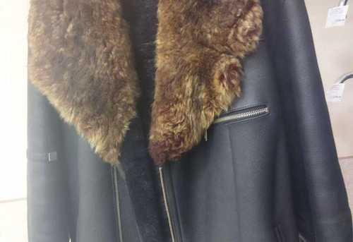Зимняя кожаная куртка с мехом