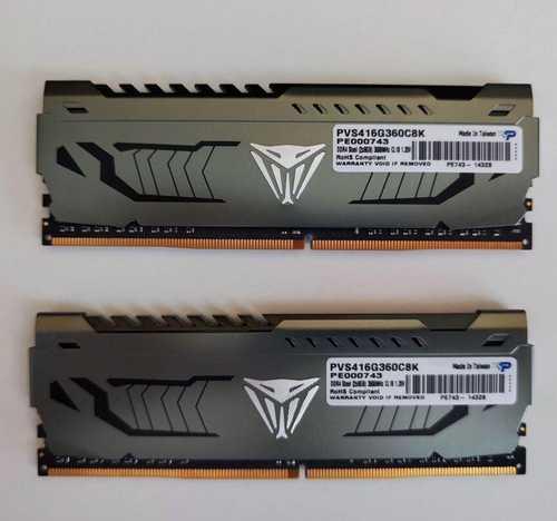 DDR4 16 Gb Patriot Viper Steel 3600Mhz