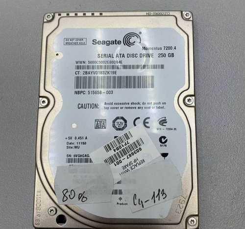 Жесткий диск Seagate 250GB