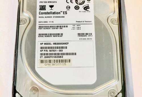 Жесткий диск HP 2Tb MB2000eamzf 507631-003 SATA