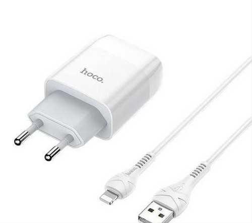 Набор 2 в 1 сзу, Кабель для Apple USB hoco C73A 2А