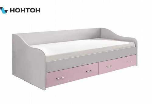 Кровать Вега fashion белый / розовый