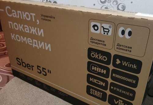 UHD 4K 55" Телевизор Sber SDX-55U4123B Гарантия
