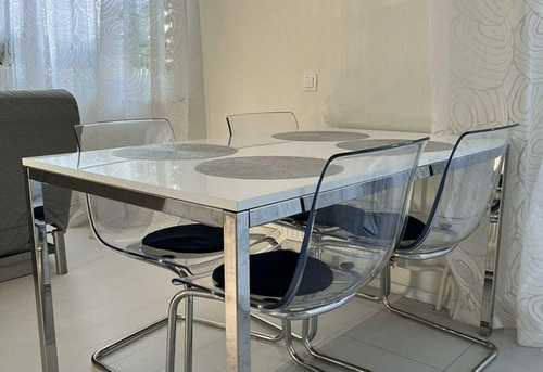 Стол обеденный со стульями IKEA