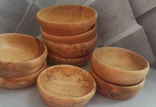 Тарелочки соусницы 13-14 см деревянные берёза