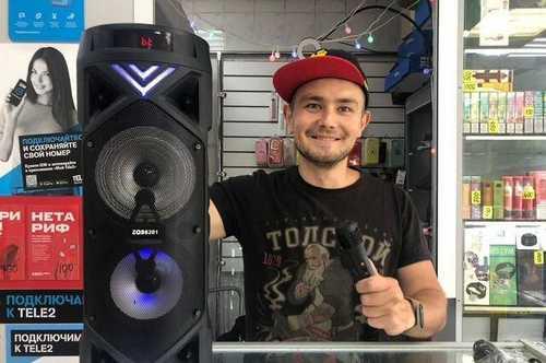 Блютуз колонка большая ZQS-6201 с микрофоном