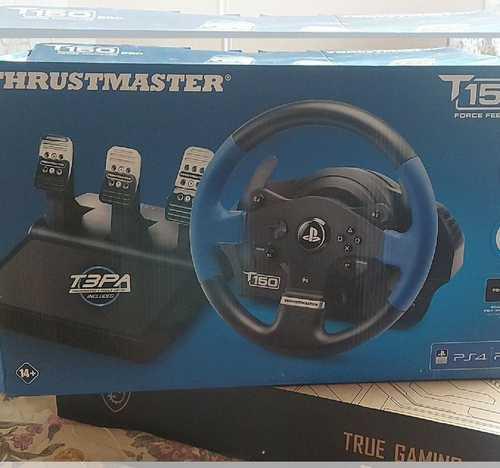 Игровой руль с педалями thrustmaster t150