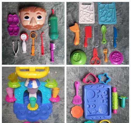 4 набора для лепки play doh