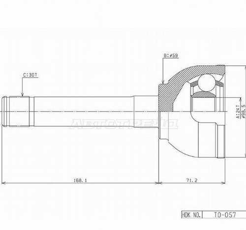 Шрус наружный, граната наружная toyota land cruiser 80