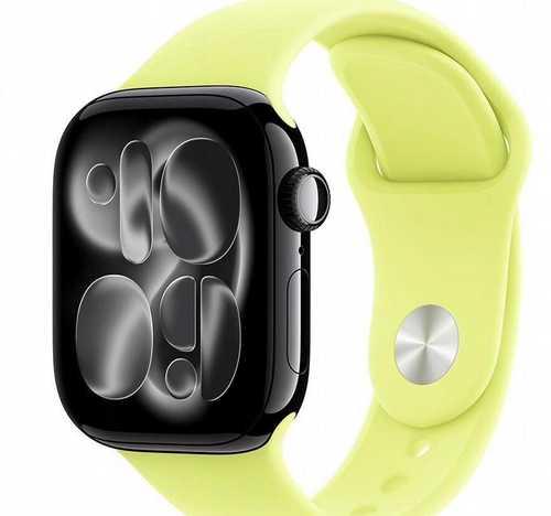 Смарт-часы Apple Watch Series 11, GPS 46 мм Al Jet Black w Neon Yellow Sport Band -S/M