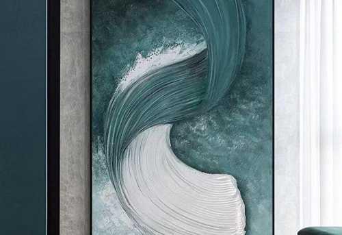 Текстурная картина маслом Морская волна