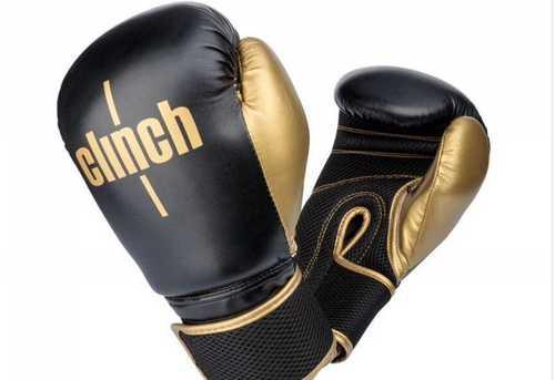 Перчатки боксерские clinch aero черно-золотые