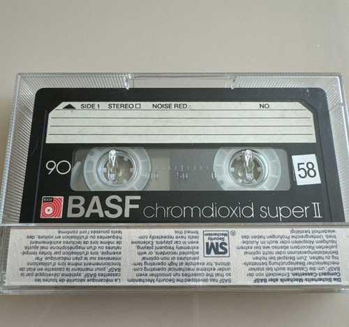 Аудиокассета Basf chromdioxid super II 1980 Ф Р Г