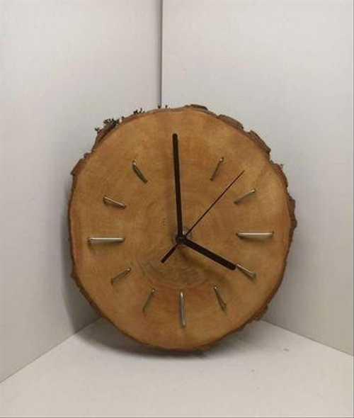 Часы настенные дерево лофт дизайнерские