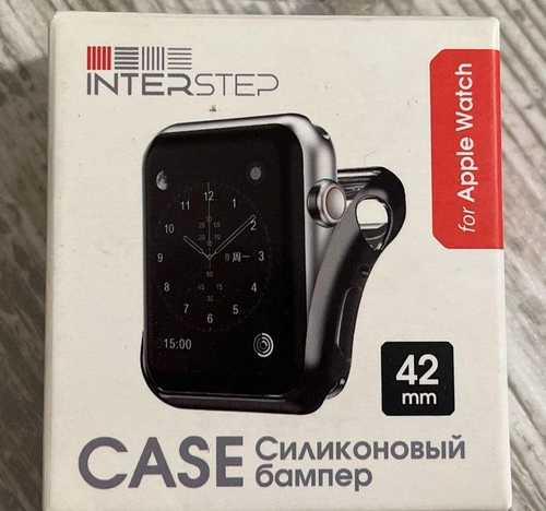 Силиконовый бампер на apple watch 42 мм