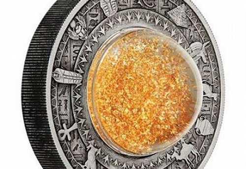 Монета Золотые сокровища Древнего Египта Тувалу