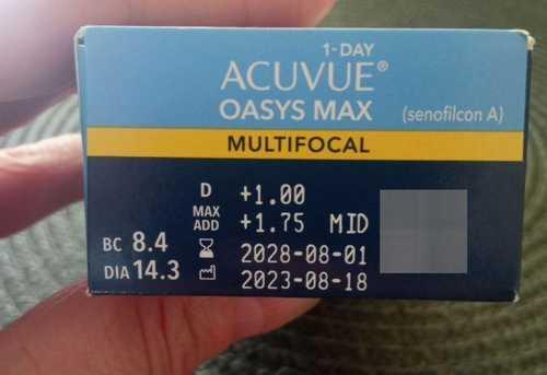 Линзы контактные acuvue oasys однодневные