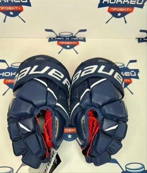 Краги хоккейные Bauer Vapor 2.9 синие SR