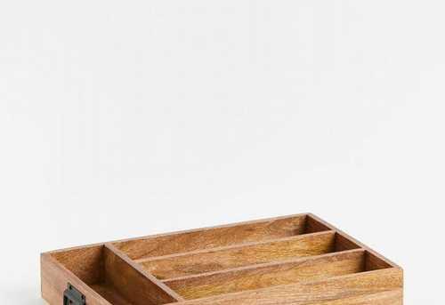 Деревянный ящик для столовых приборов H&M Home