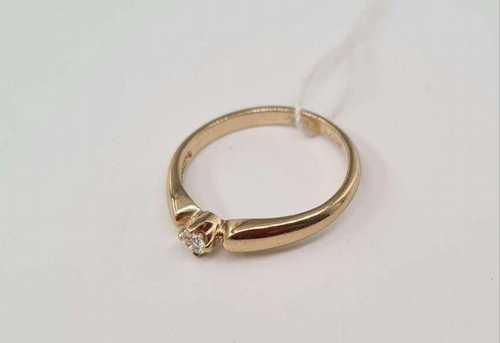 Золотое кольцо с бриллиантом 16 (фп960480)