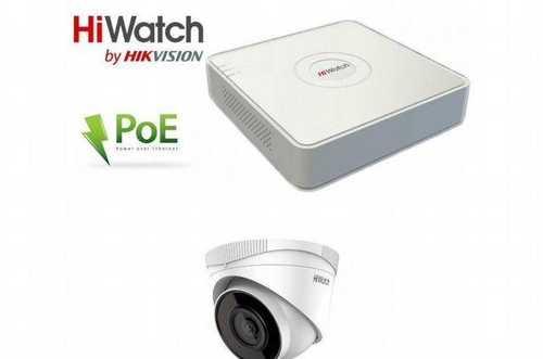 1 камера видеонаблюдения HiWatch 2Мп IP PoE компле