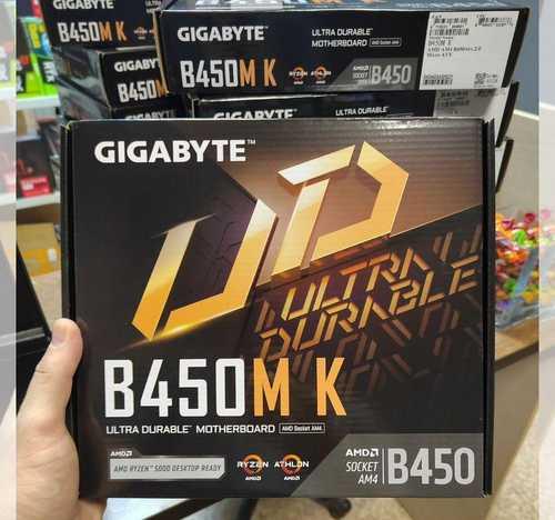 Новая материнская плата gigabyte B450 M K AM4