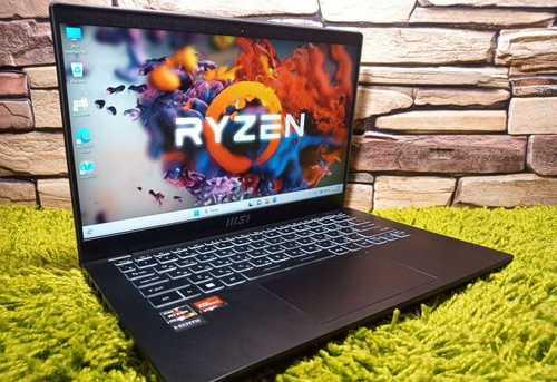 2023г Мощнейший Msi Ryzen 5 5625 8Gb 512Gb 14" iPS