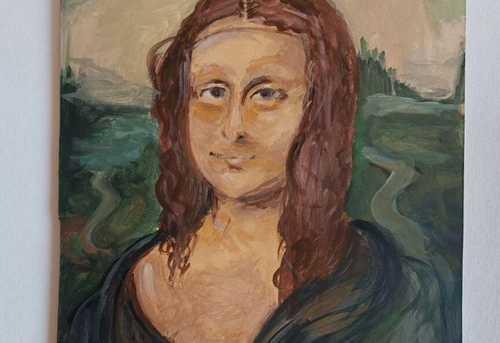 Картина гуашью "Мона"