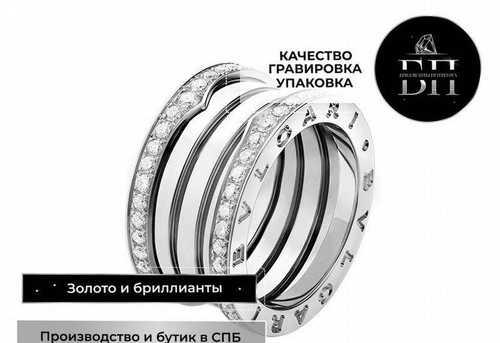 Золотое кольцо Bvlgari B.zero1 Rock, белое золото