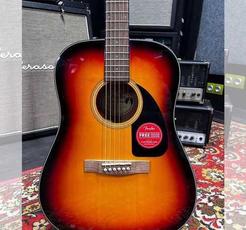 Fender CD-60 Sunburst акустическая гитара А070