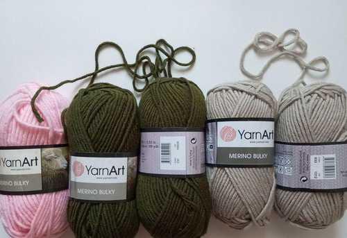 Пряжа полушерсть толстая YarnArt Merino Bulk