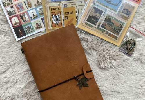 Кожаный блокнот дневник путешественника